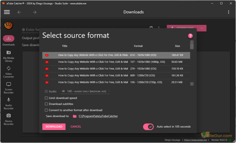 Download aTube Catcher for Windows 11, 10, 8, 7 (32/64-bit)