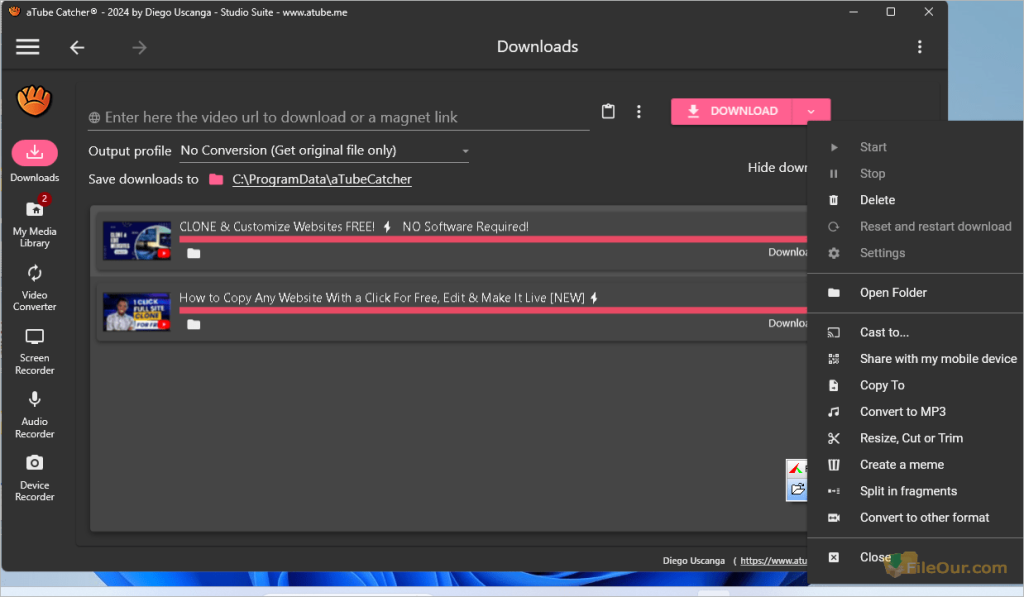 Download aTube Catcher for Windows 11, 10, 8, 7 (32/64-bit)