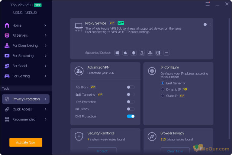 Download iTop VPN for PC (Windows/ Mac) Lifetime Free 2024